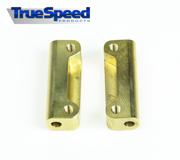 Custom Works 2450 BRASS NARROW REAR SUSPENSION MOUNT (pr) – Track Star R/C